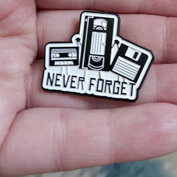 Jewelry | Retro Never Forget Vhs Floppy Disk Casette Enamel Pin | Poshmark